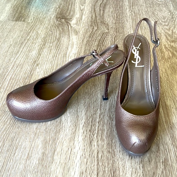 Yves Saint Laurent | Shoes | Ysl Bronze Slingback | Poshmark